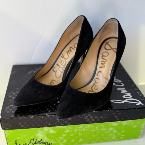 Sam Edelman | Shoes | Sam Edelman Hazel Black Suede Pumps Size 65 ...